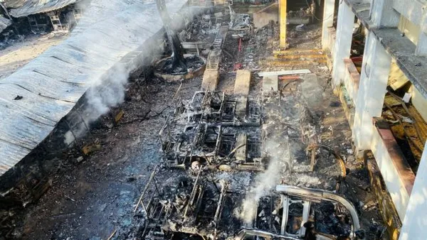 Fire at parking lot destroyed 40 electric tourist cars