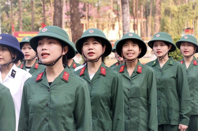 First days of military service for female recruits
